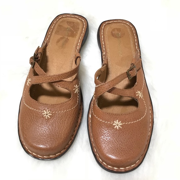 Naturalizer | Shoes | Naturalizer Brown Sundial Backless Slides Floral ...